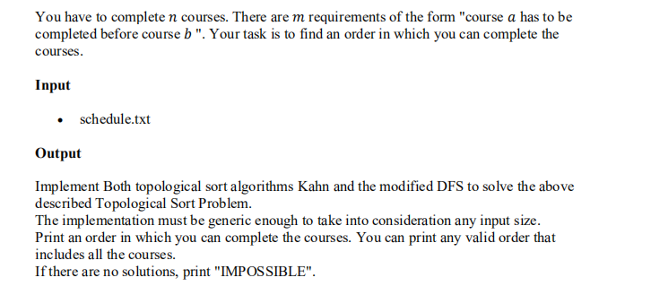 Solved You have to complete 𝑛 courses. There are 𝑚 | Chegg.com