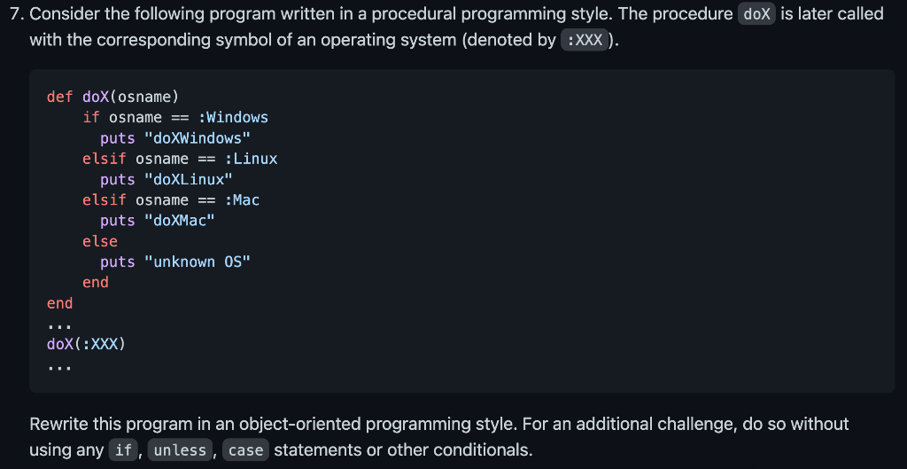 Solved 7. Consider the following program written in a | Chegg.com