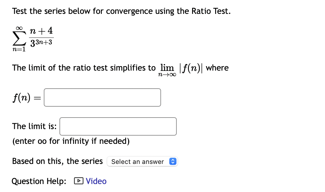 Solved To test the series ∑k=1∞9k5+8k101 for convergence, | Chegg.com