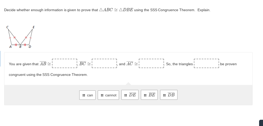 Decide whether enough information is given to prove | Chegg.com