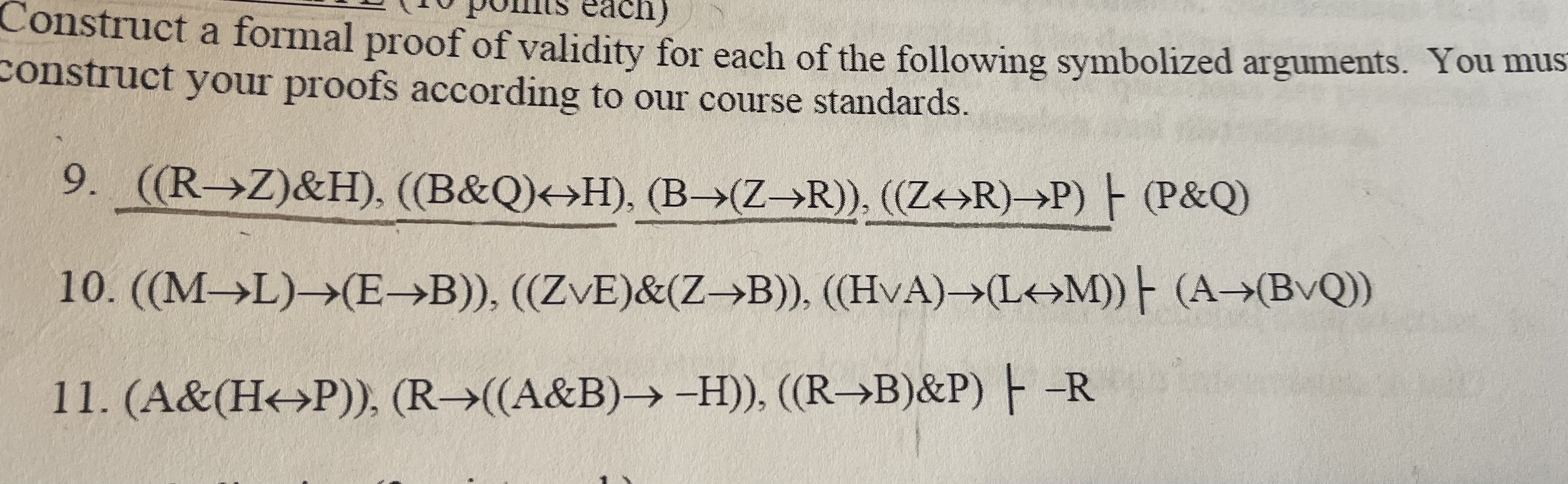 Solved Onstruct a formal proof of validity for each of the | Chegg.com Solved Onstruct a formal proof of validity for each of the | Chegg.com