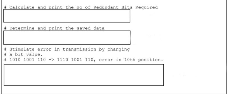 Solved # Python program to demonstrate hamming code # | Chegg.com