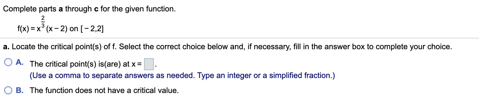 Solved Complete parts a through c for the given function. 2 | Chegg.com
