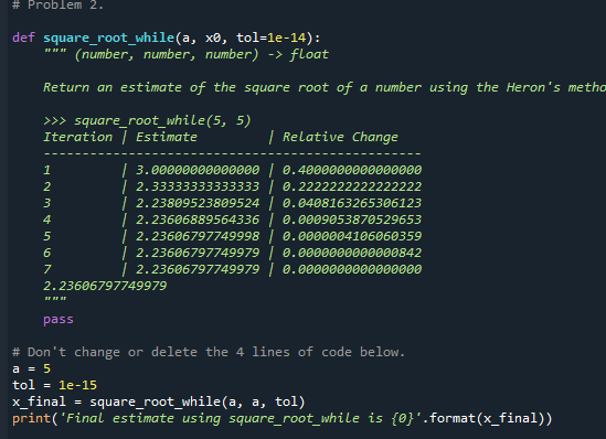 Solved In this homework, you will practice using while and | Chegg.com