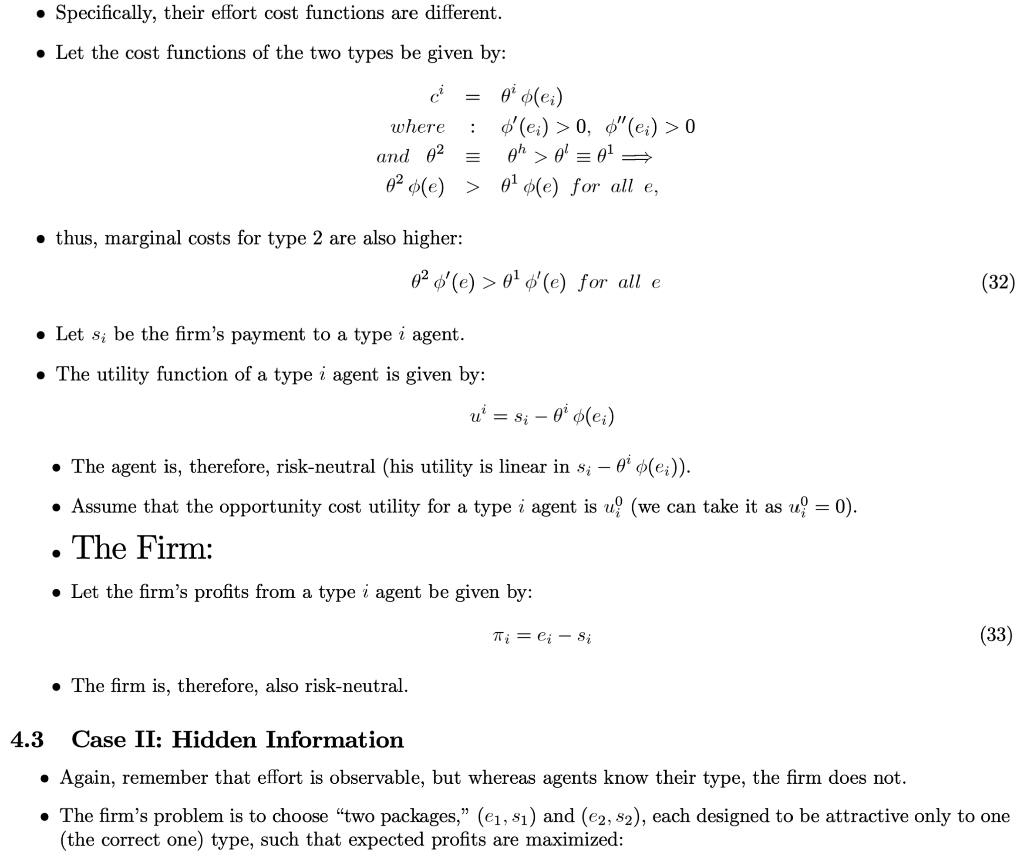 Consider the following principal agent problem with | Chegg.com