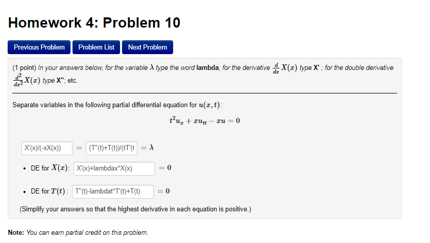 Solved Homework 4: Problem 10 Previous Problem Problem List | Chegg.com Solved Homework 4: Problem 10 Previous Problem Problem List | Chegg.com