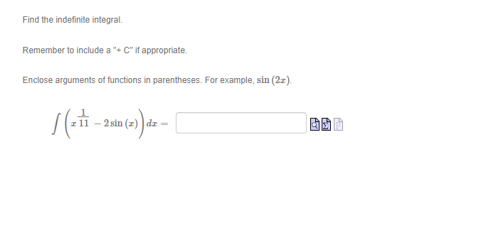 Solved Find the indefinite integral. Remember to include a | Chegg.com