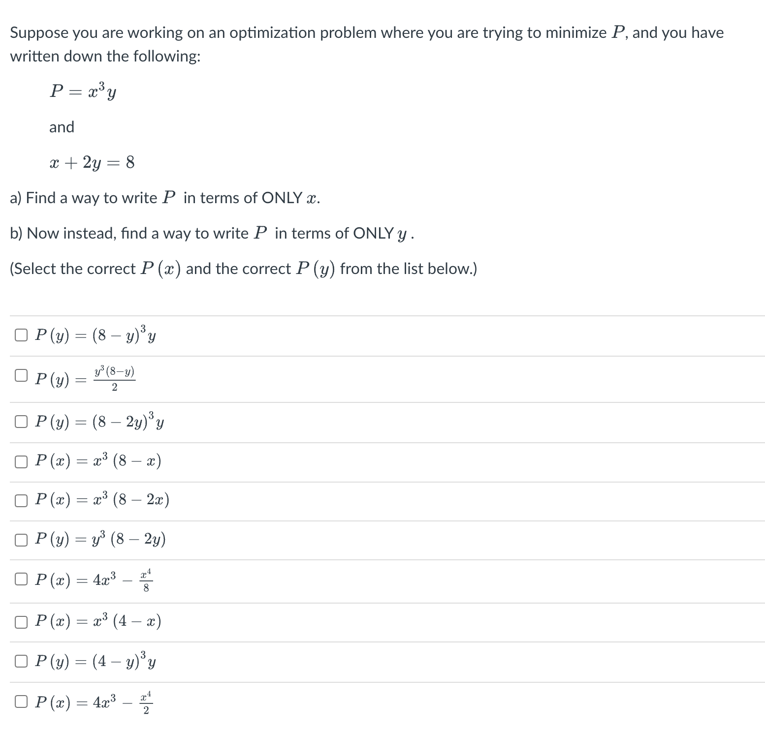 Solved Suppose you are working on an optimization problem | Chegg.com