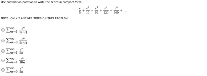 Solved Use summation notation to write the series in compact | Chegg.com