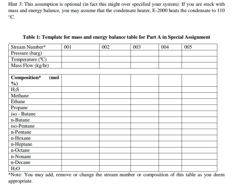 PART A: RUDIMENTARY MASS AND ENERGY BALANCE FOR PFD | Chegg.com
