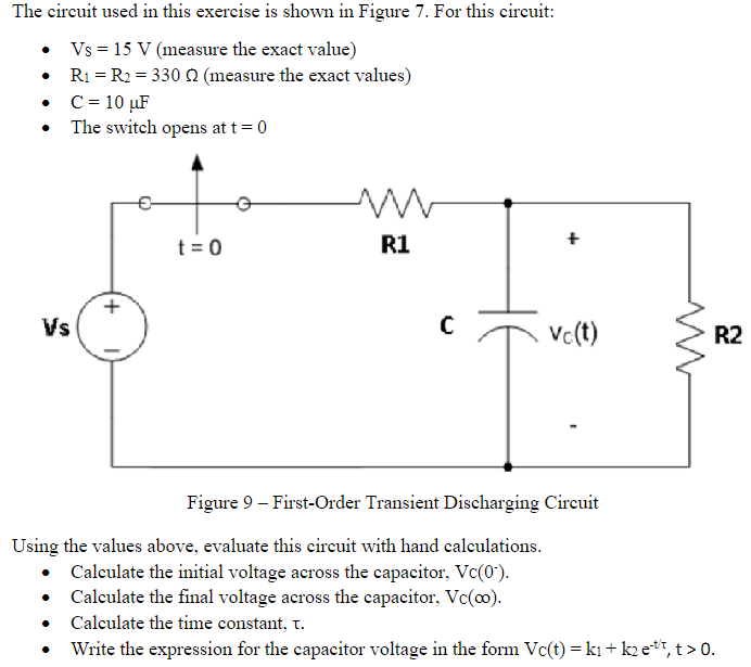 Solved The circuit used in this exercise is shown in Figure | Chegg.com
