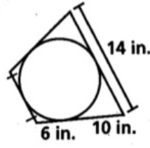 Solved The polygon circumscribes a circle. Find the | Chegg.com
