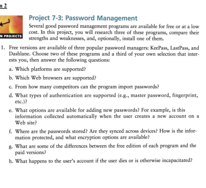 Solved Project 7-3: Password Management Several good | Chegg.com