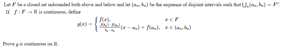 Solved Let F be a closed set unbounded both above and below | Chegg.com