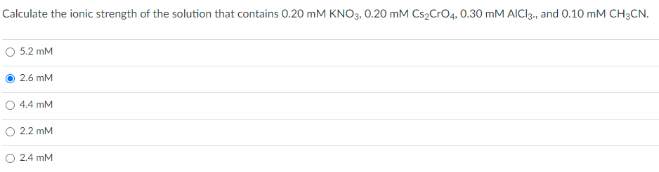 Solved Calculate the ionic strength of the solution that | Chegg.com