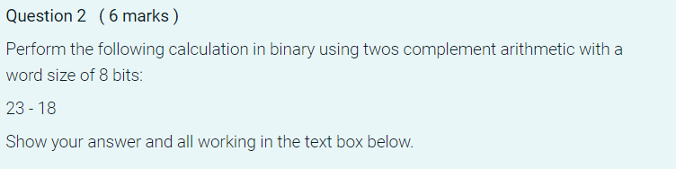 Solved Question 2 ( 6 marks ) Perform the following | Chegg.com