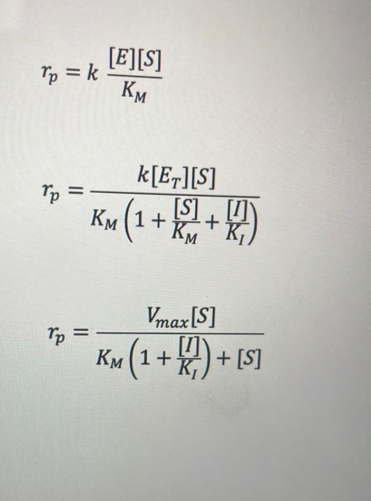 Calculate the all coefficients (kcat,vmax, and KM and | Chegg.com