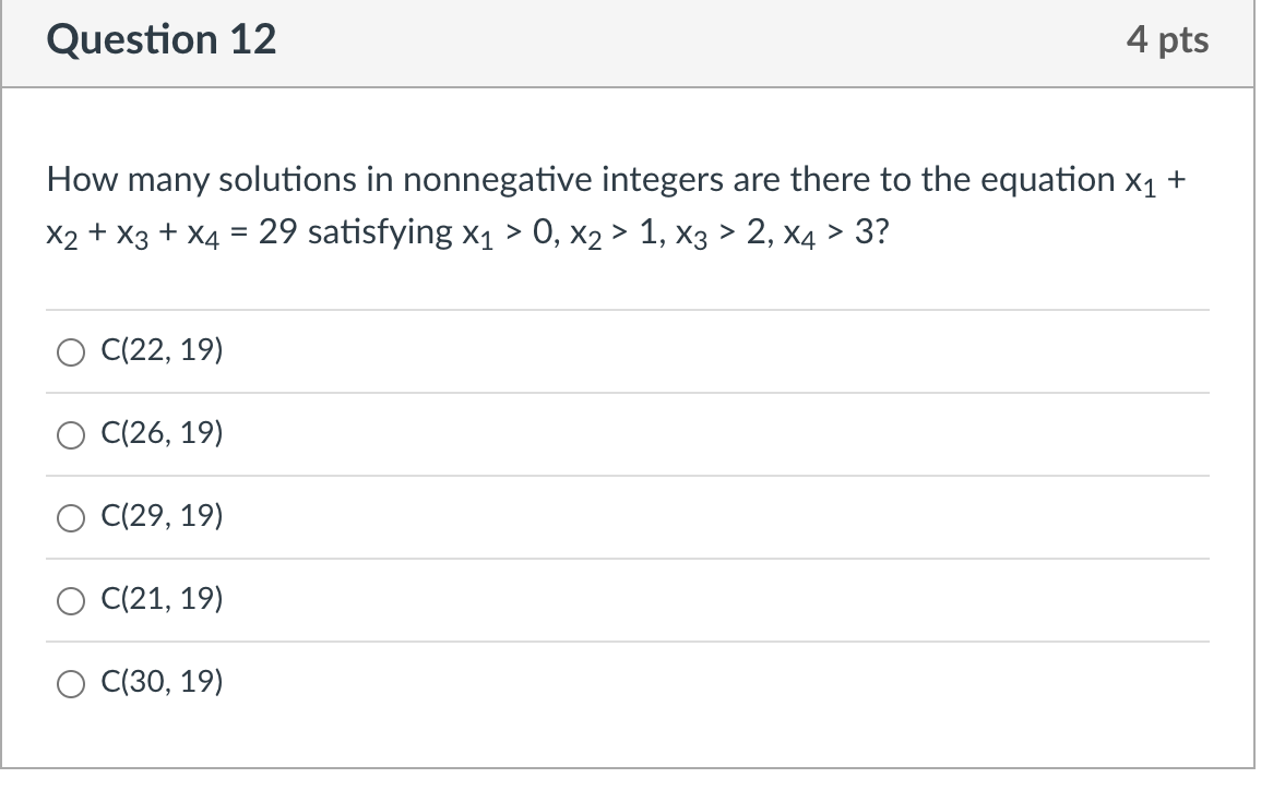Solved How many solutions in nonnegative integers are there | Chegg.com