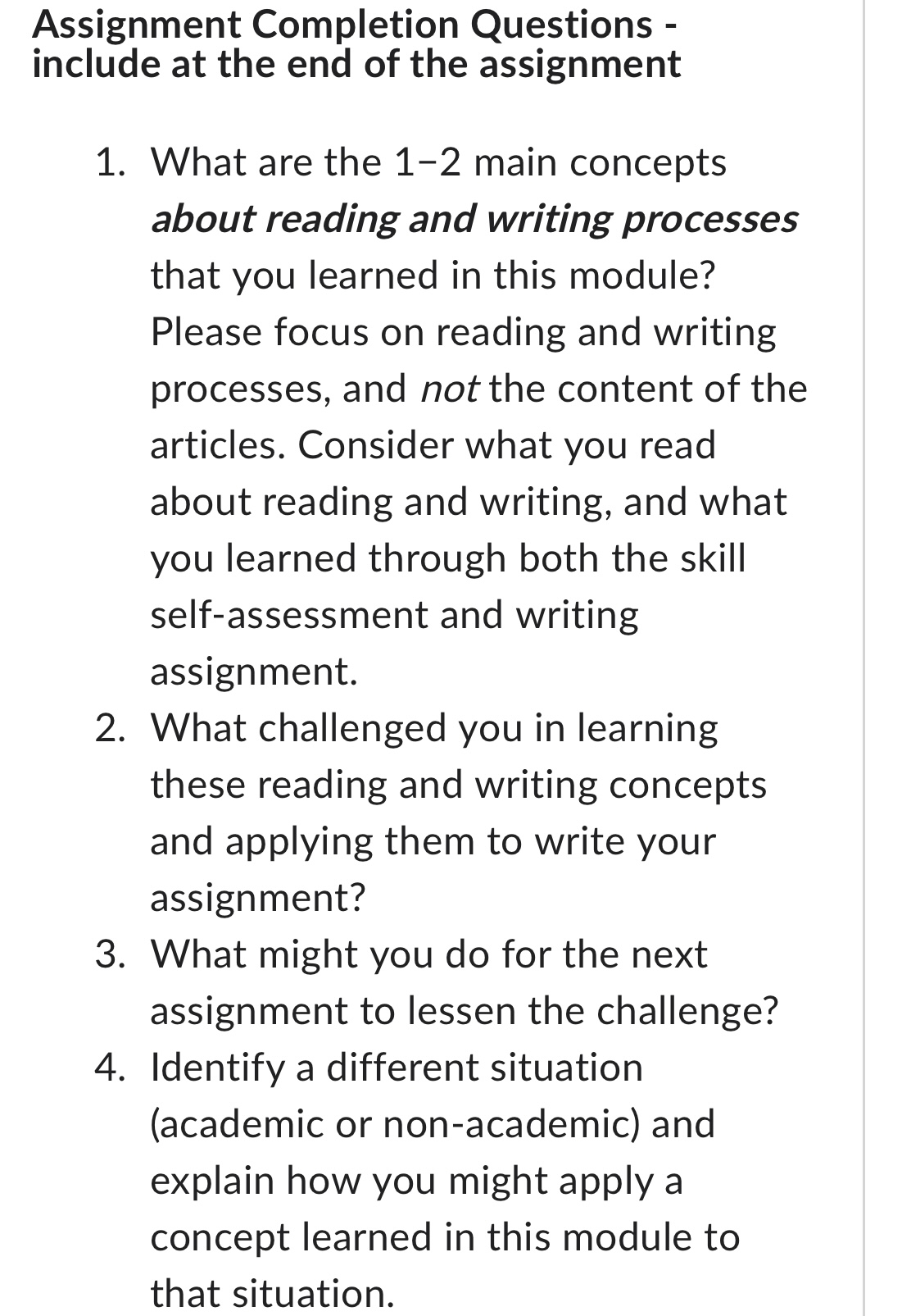 Solved Assignment Completion Questions include at the end of | Chegg.com