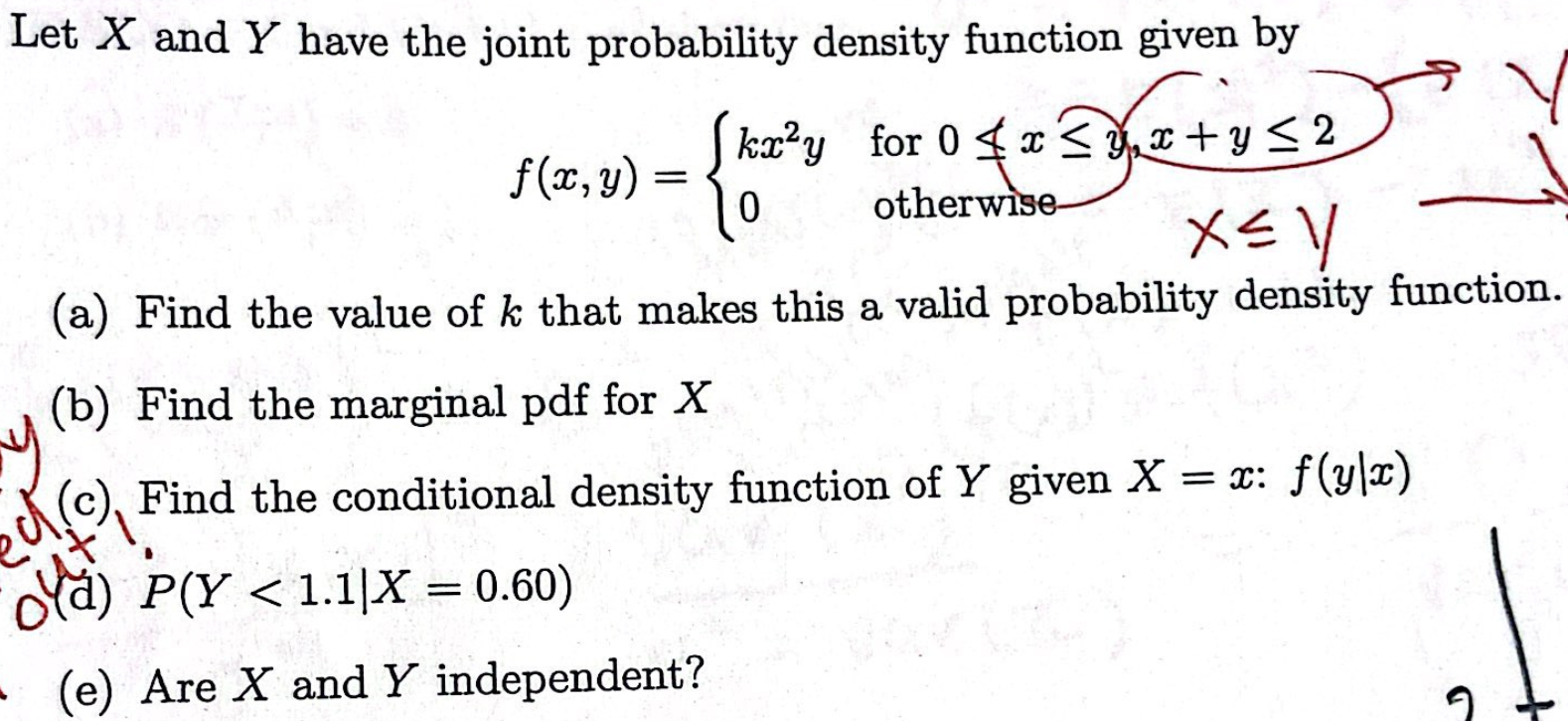 Solved Let X and Y have the joint probability density | Chegg.com