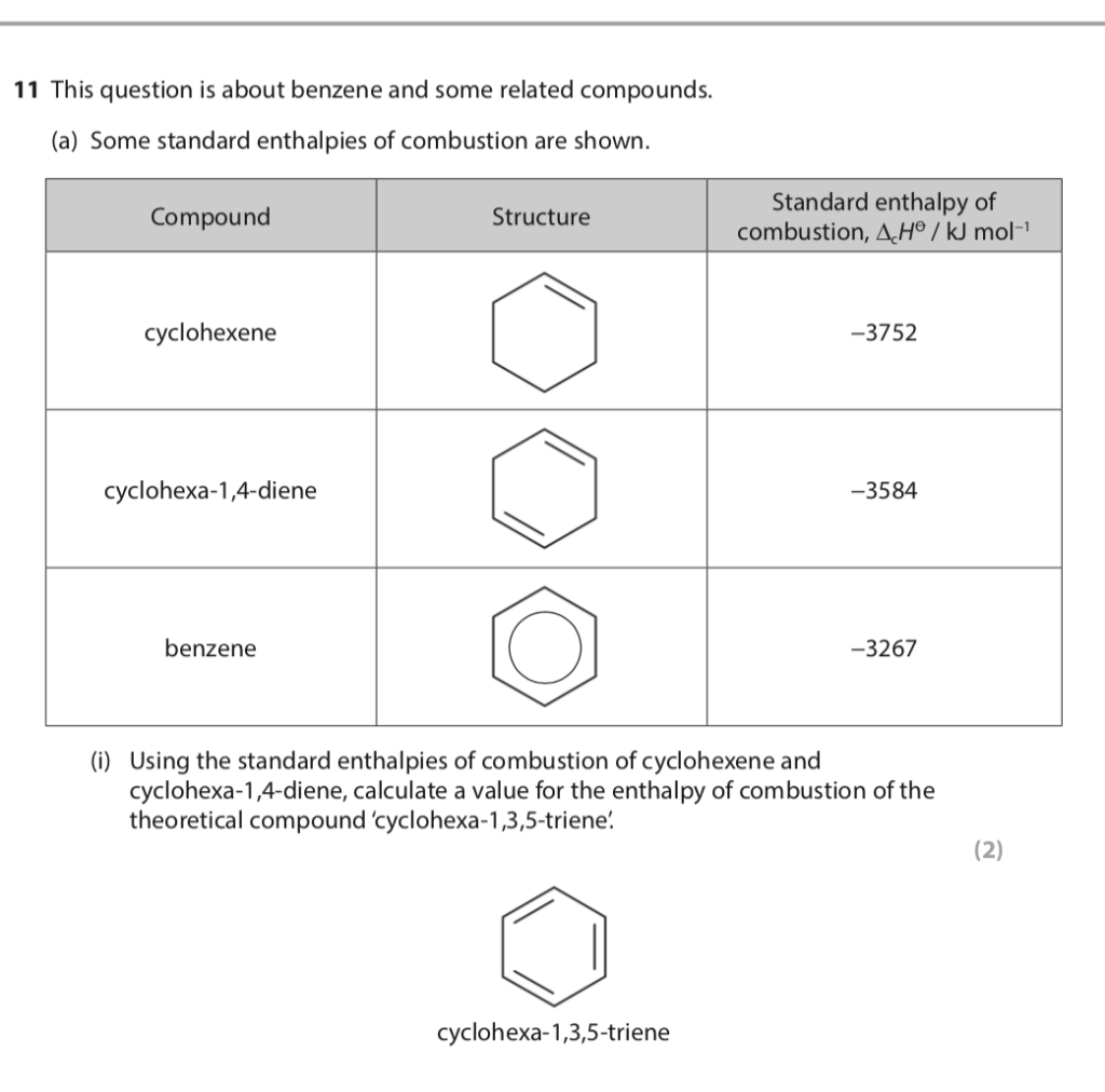 Solved 11 This question is about benzene and some related | Chegg.com