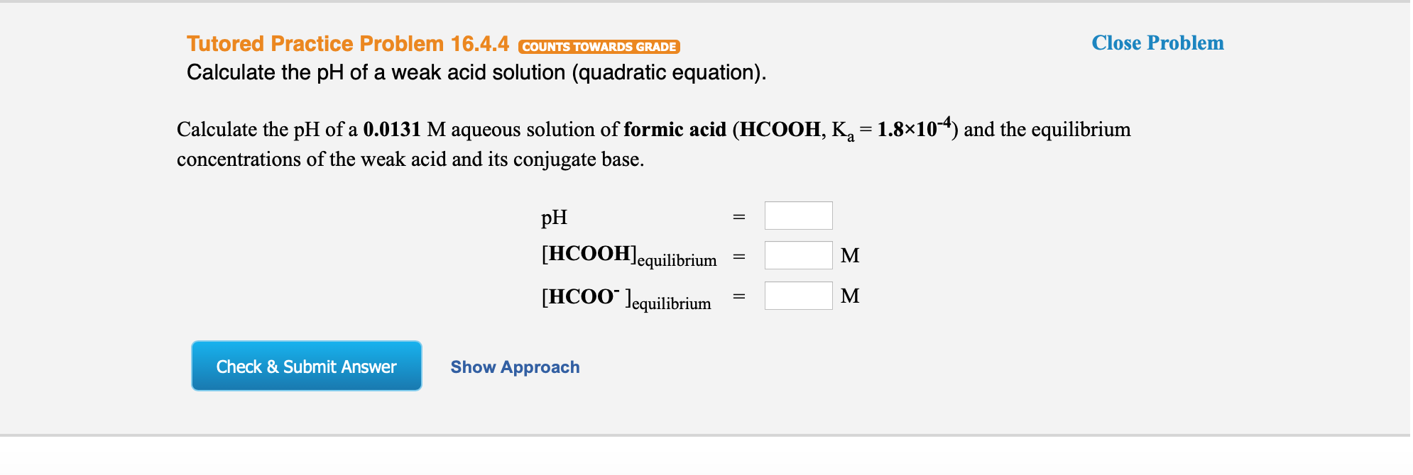 Solved Close Problem Tutored Practice Problem 16.4.3 COUNTS | Chegg.com