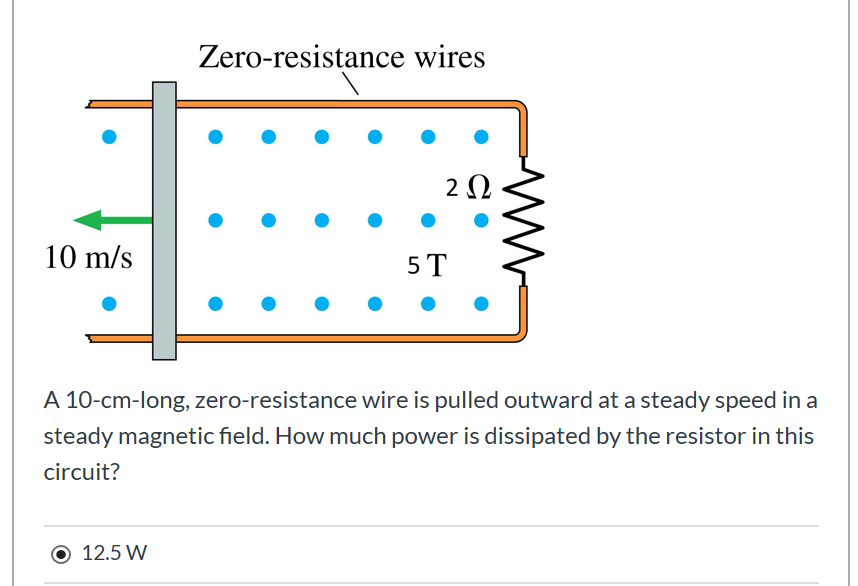 Solved Zero-resistance wires 21 > 10 m/s 5T A 10-cm-long, | Chegg.com