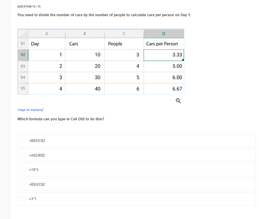 Solved QUESTION 13 / 15 You need to divide the number of | Chegg.com