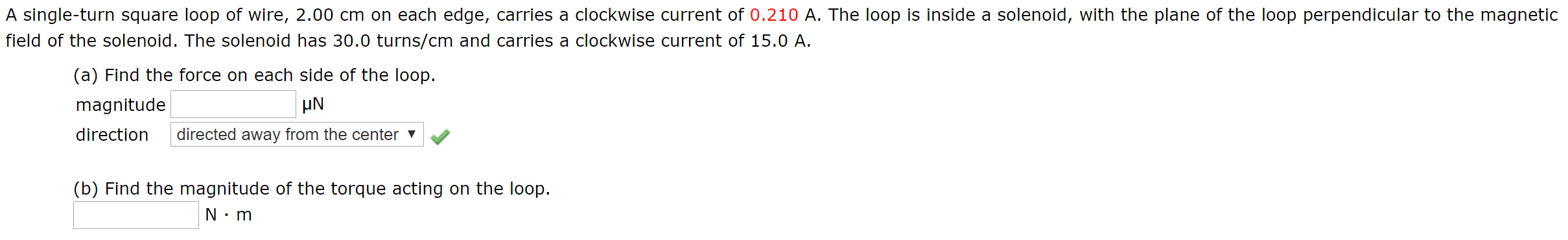 Solved A single-turn square loop of wire, 2.00 cm on each | Chegg.com