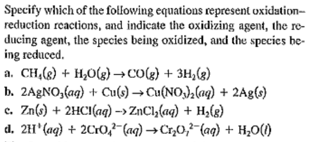 Solved Specify which of ﻿the following equations represent | Chegg.com