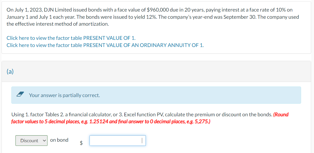 Solved On July 1, 2023, DJN Limited issued bonds with a face | Chegg.com