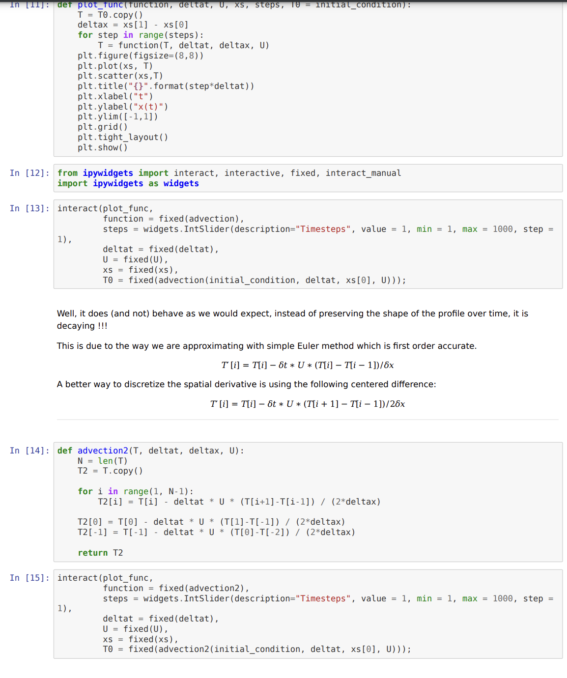 Solved Diffusion Equation Extension Of Our 1d Advection