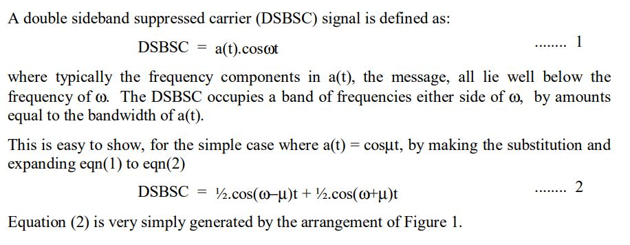 For PartII: Generate a DSBC signal (equation 1 in the | Chegg.com