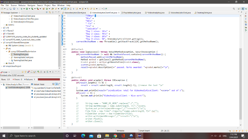 eclipse-workspace - | Chegg.com
