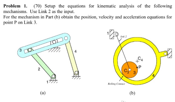 Solved Problem 1. (70) Setup the equations for kinematic | Chegg.com