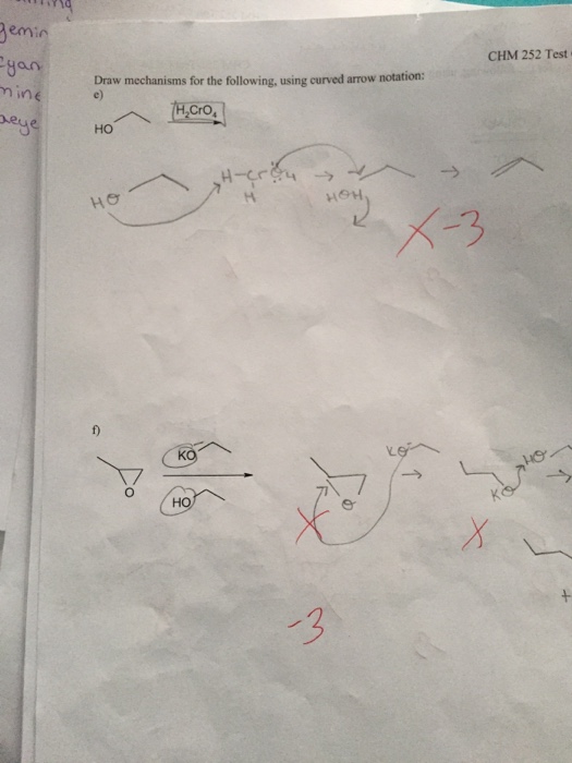 Solved Draw mechanisms for the following, using curved arrow | Chegg.com