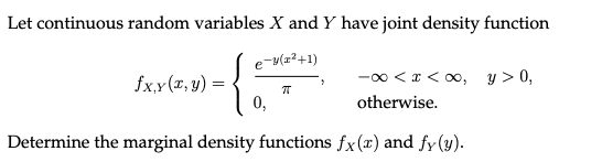 Solved Let continuous random variables \\( X \\) and \\( Y | Chegg.com