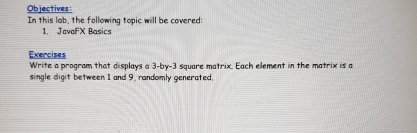 Solved Objectives In this lab, the following topic will be | Chegg.com