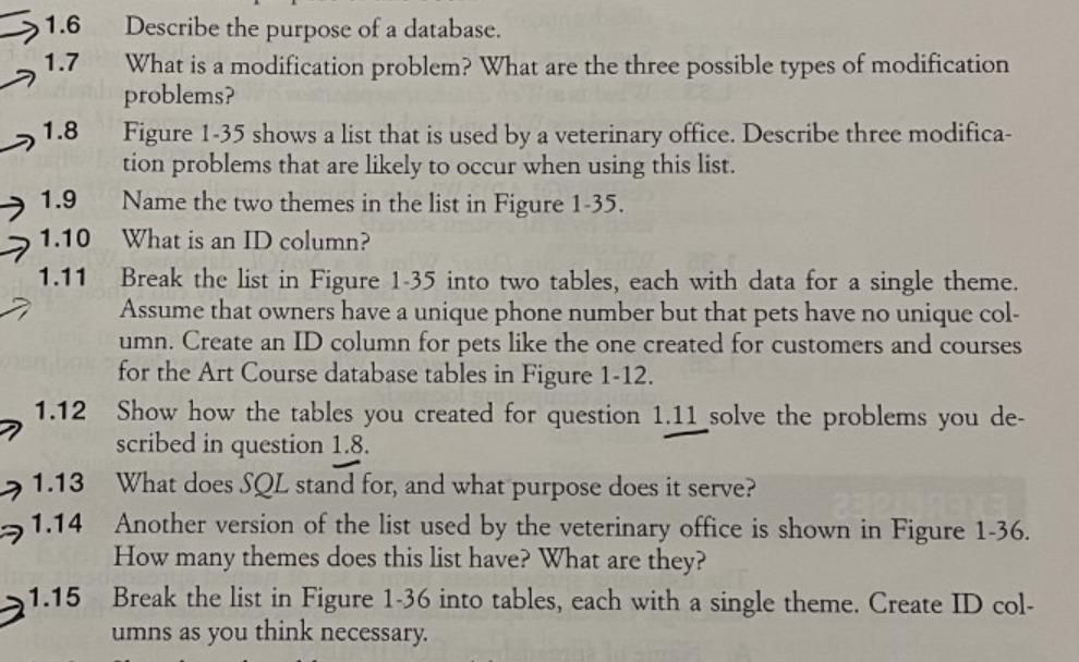 Solved 1.6 1.7 1.8 ج > 1.9 > Describe the purpose of a | Chegg.com