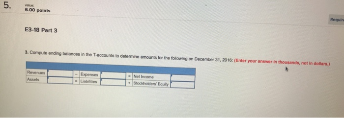 Solved E3-18 Analyzing the Effects of Transactions Using | Chegg.com
