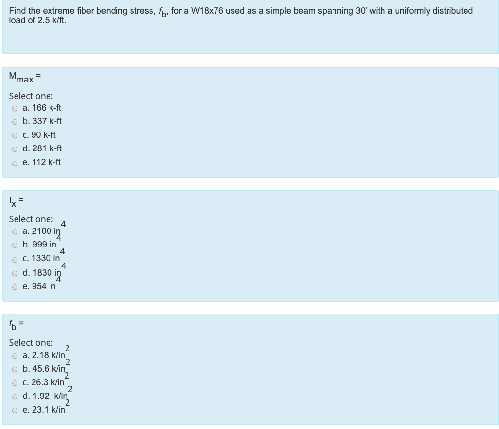Solved Find the extreme fiber bending stress, fp, for a | Chegg.com