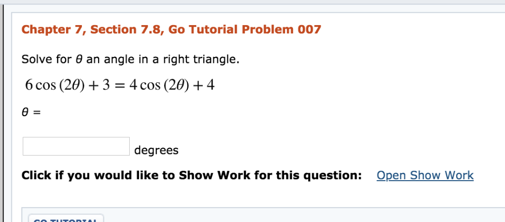 Solved Chapter 7, Section 7.8, Go Tutorial Problem 007 Solve | Chegg.com