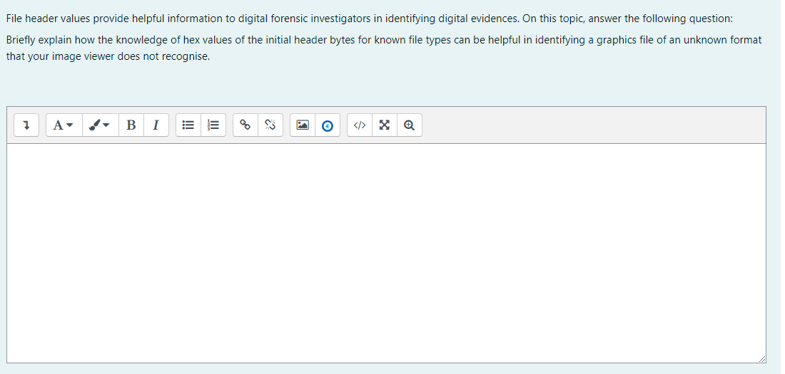 Solved File header values provide helpful information to | Chegg.com