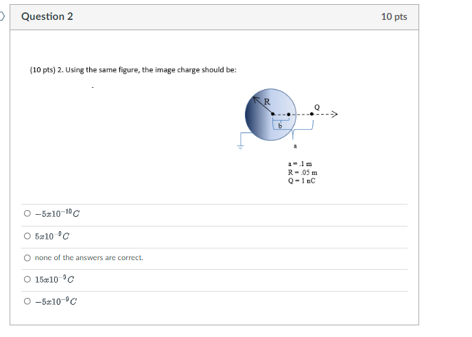 (10 pts) 2. Using the same figure, the image charge | Chegg.com