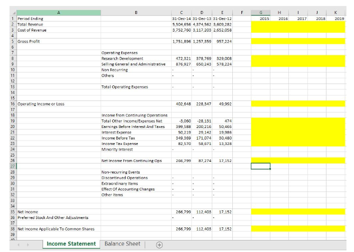 Complete pro forma statements for the years | Chegg.com