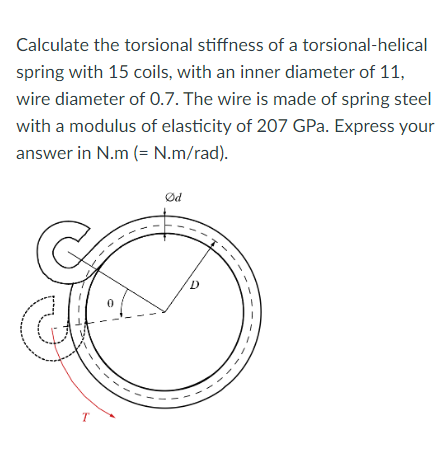 Solved Calculate the torsional stiffness of a | Chegg.com