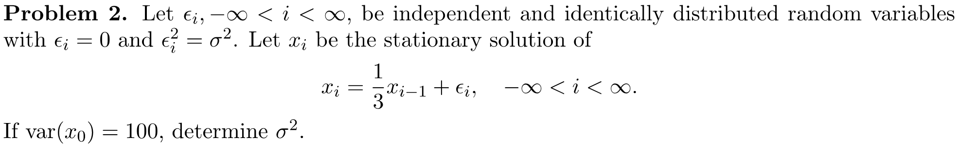 Solved Please help me solve this AR(1) Processes problem, | Chegg.com