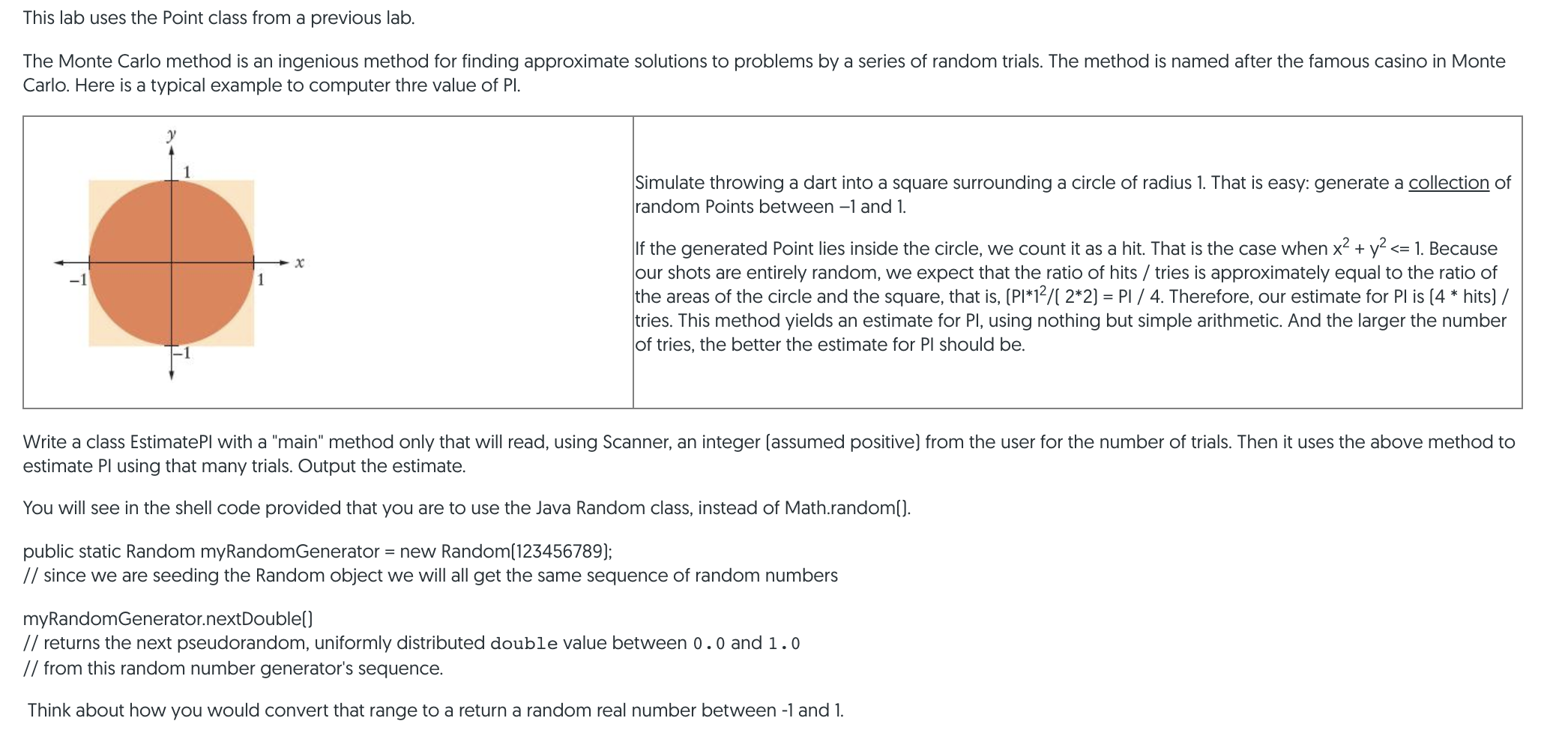 Solved This lab uses the point class from a previous lab. | Chegg.com
