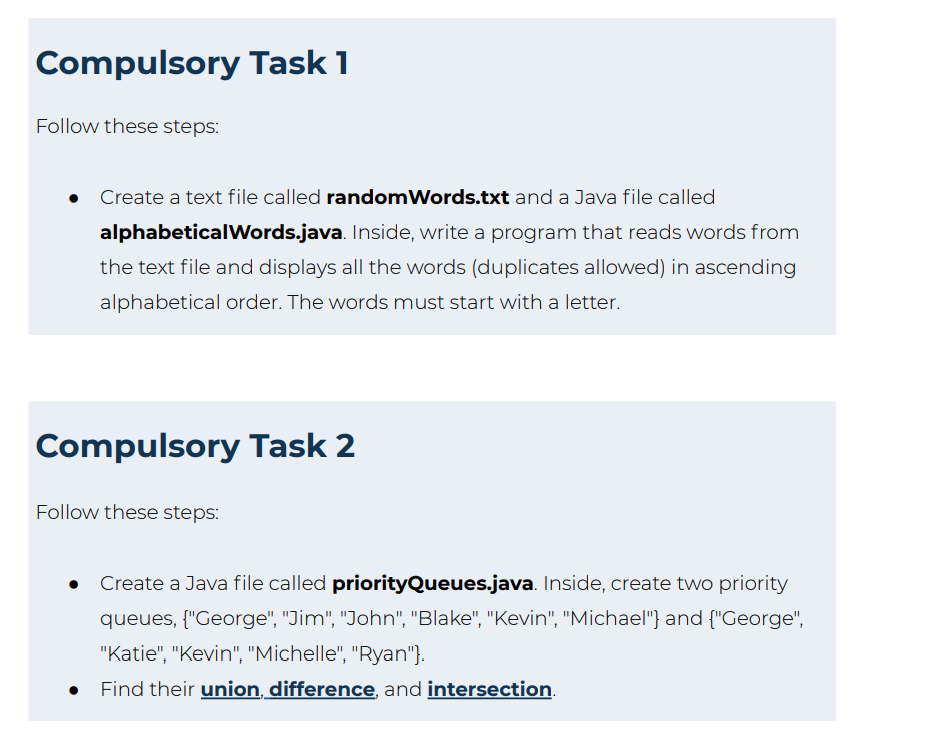 Solved Compulsory Task Follow these steps: - Design your | Chegg.com