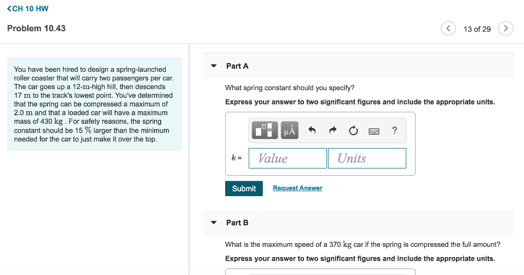 Solved くCH 10Hw Problem 10.43 13 of 29 Part A You have been | Chegg.com